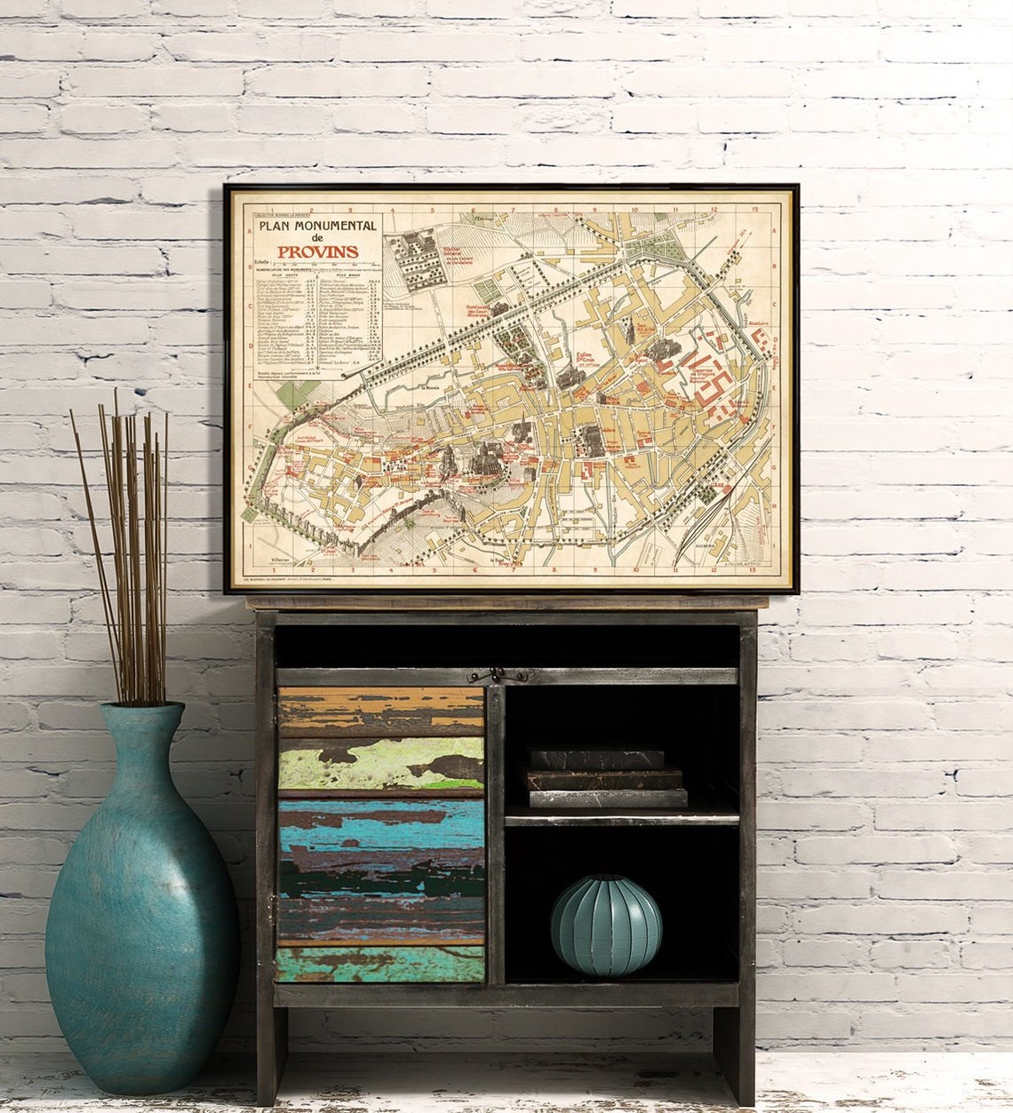 Provins Map Monumental Map of Provins Pictorial Map - Etsy