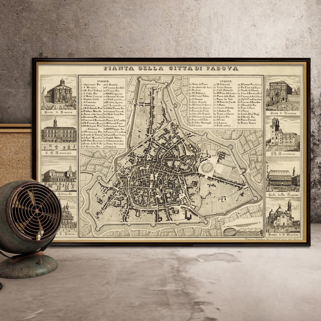 Padova Map - Map of Padua - Old Map of Padoa, Archival Print - Etsy