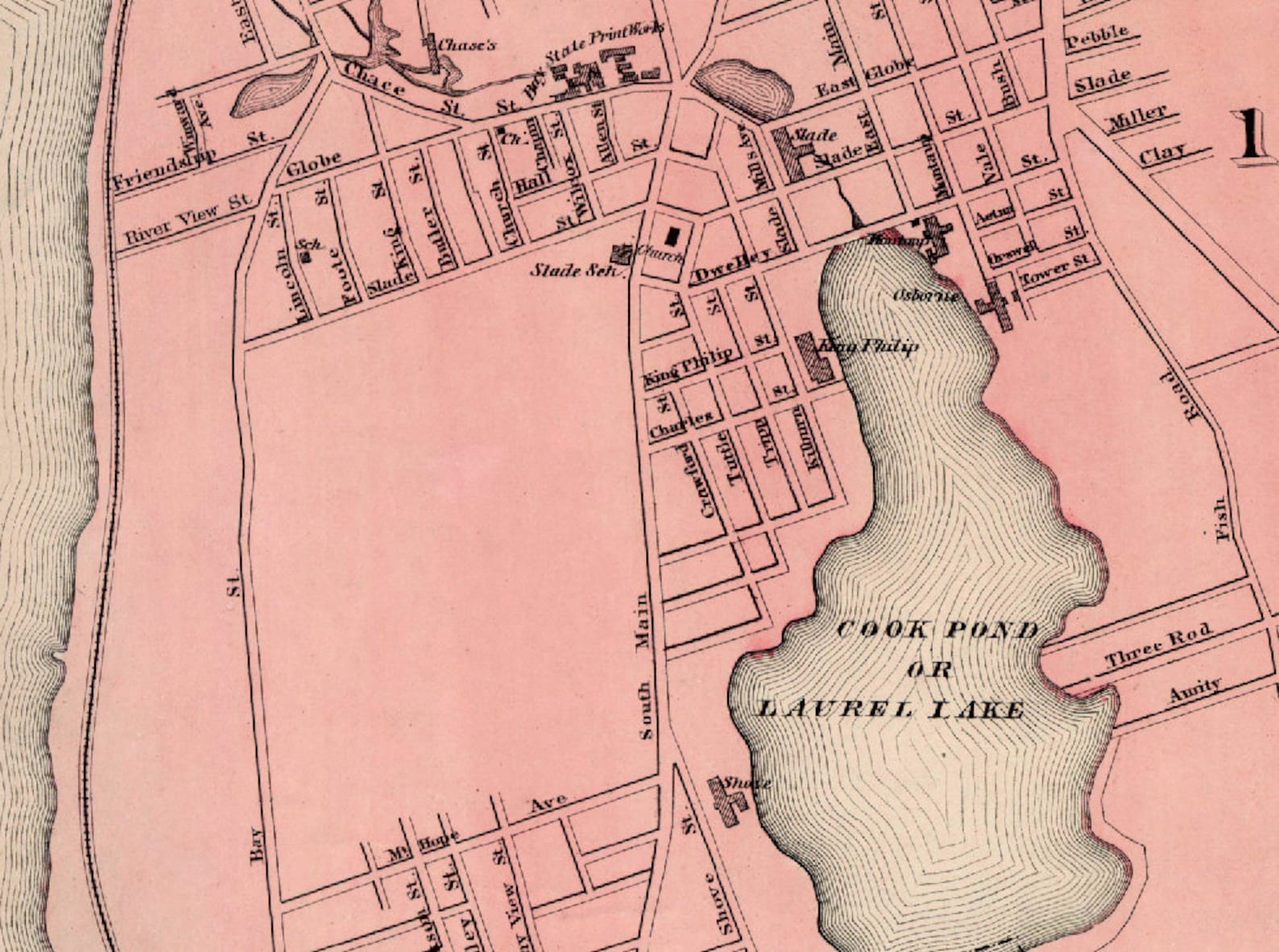 Fall River Map Old City Map Reproduction Map of Fall River - Etsy