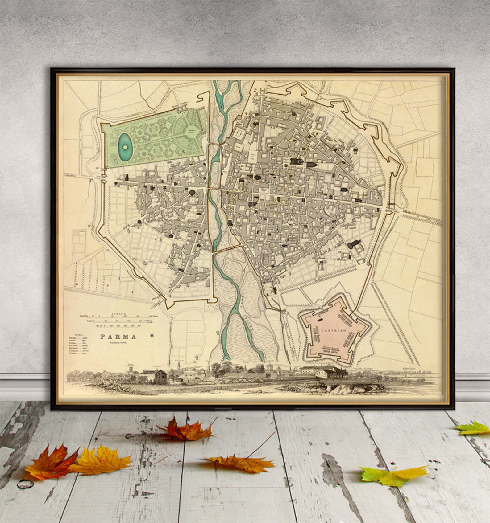 Parma Vintage Map Print Antique Parma italy City Map Old - Etsy