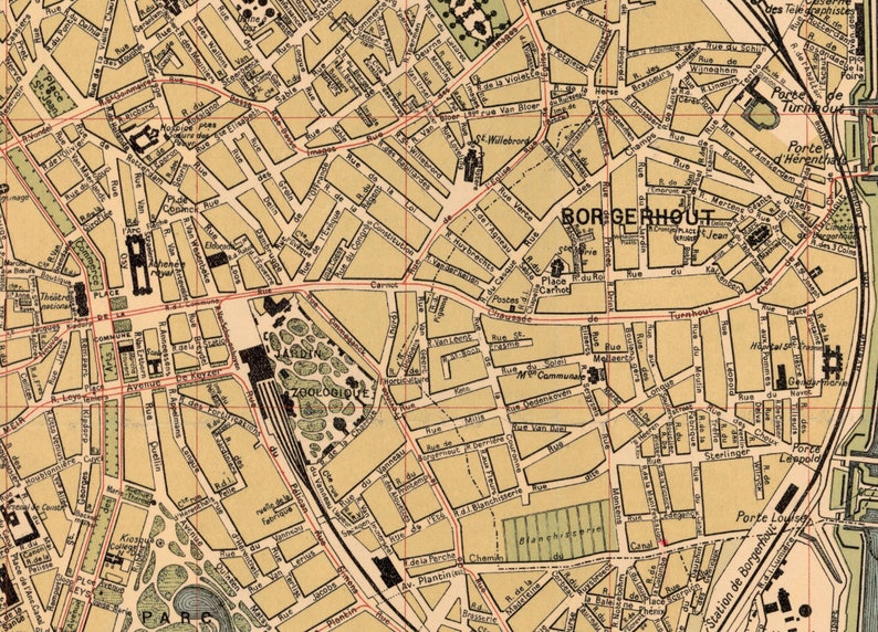 Vintage Map of Anvers Large City Map Print Old Map From - Etsy