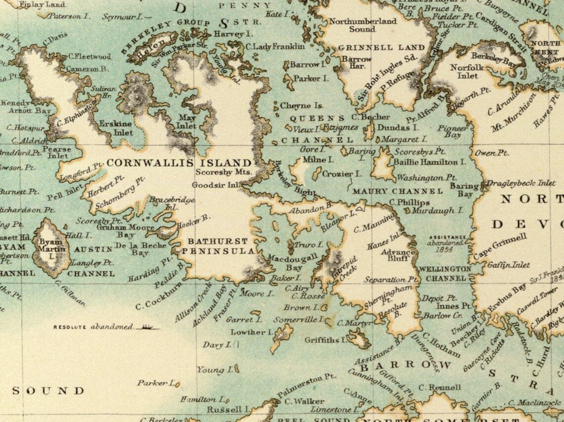 Arctica Map Marvelous Map of the Arctic Regions Arctic Map - Etsy Norway