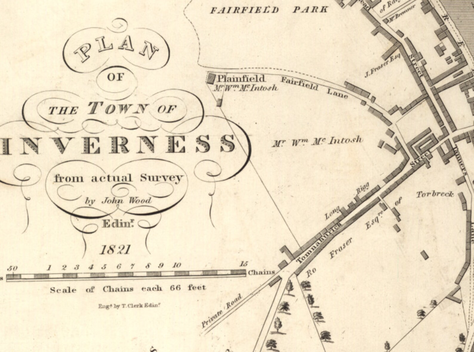 Inverness Map Vintage Style Map of Inverness Historical - Etsy