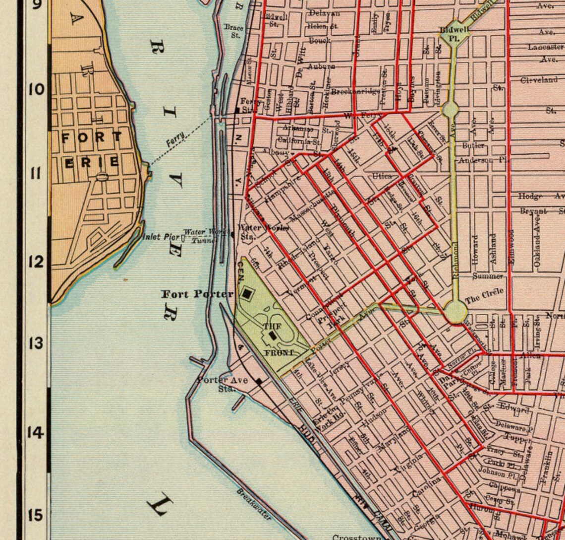 Buffalo Map Old Map of Buffalo Print Historic Maps Prints | Etsy