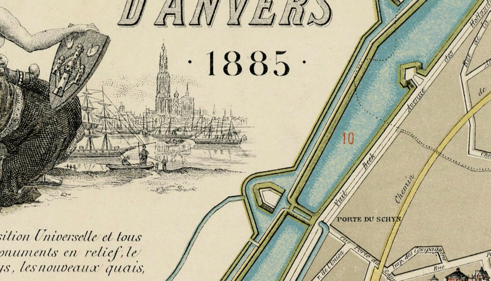 Anvers Map Plan De La Ville D'anvers Old Map of Anvers | Etsy