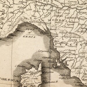 Antique Map of Italy | 1830 Vintage Cartography | Historical Wall Art ...