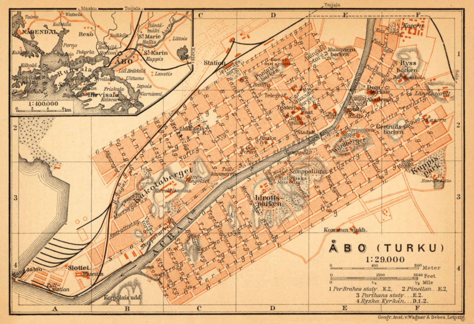 Map of Turku Vanha Kartta Turku fine reproduction 12 x | Etsy