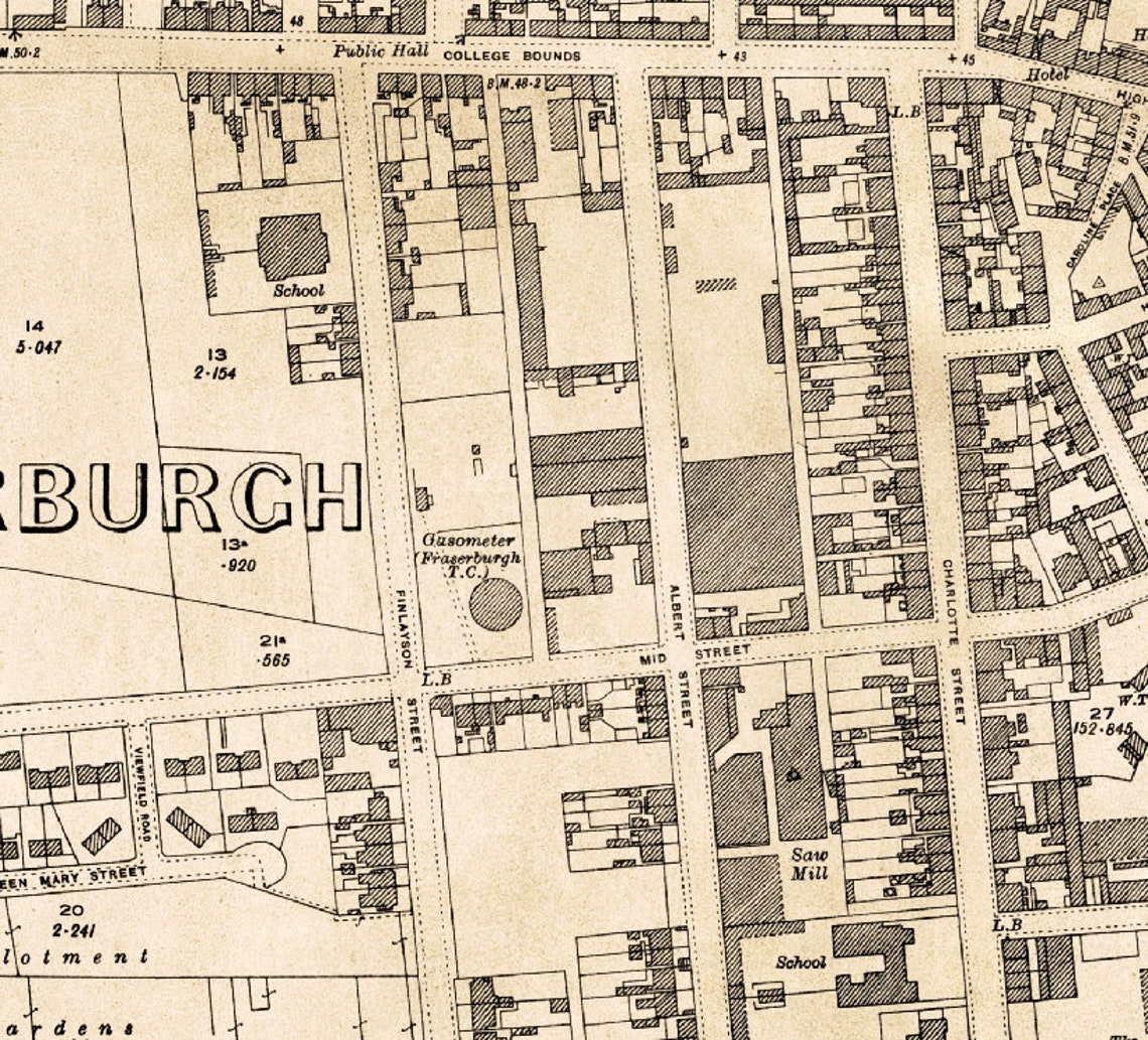 Old Map of Fraserburgh Fine Print on Paper or Canvas - Etsy