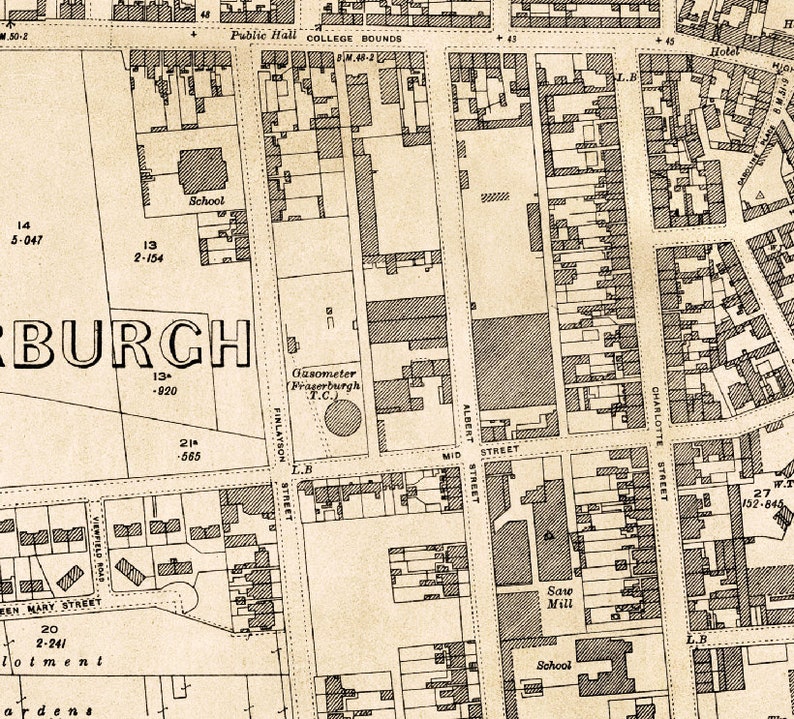 Old Map of Fraserburgh Fine Print on Paper or Canvas - Etsy