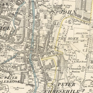 Winchester UK Historical Map Old City Plan of Winchester - Etsy