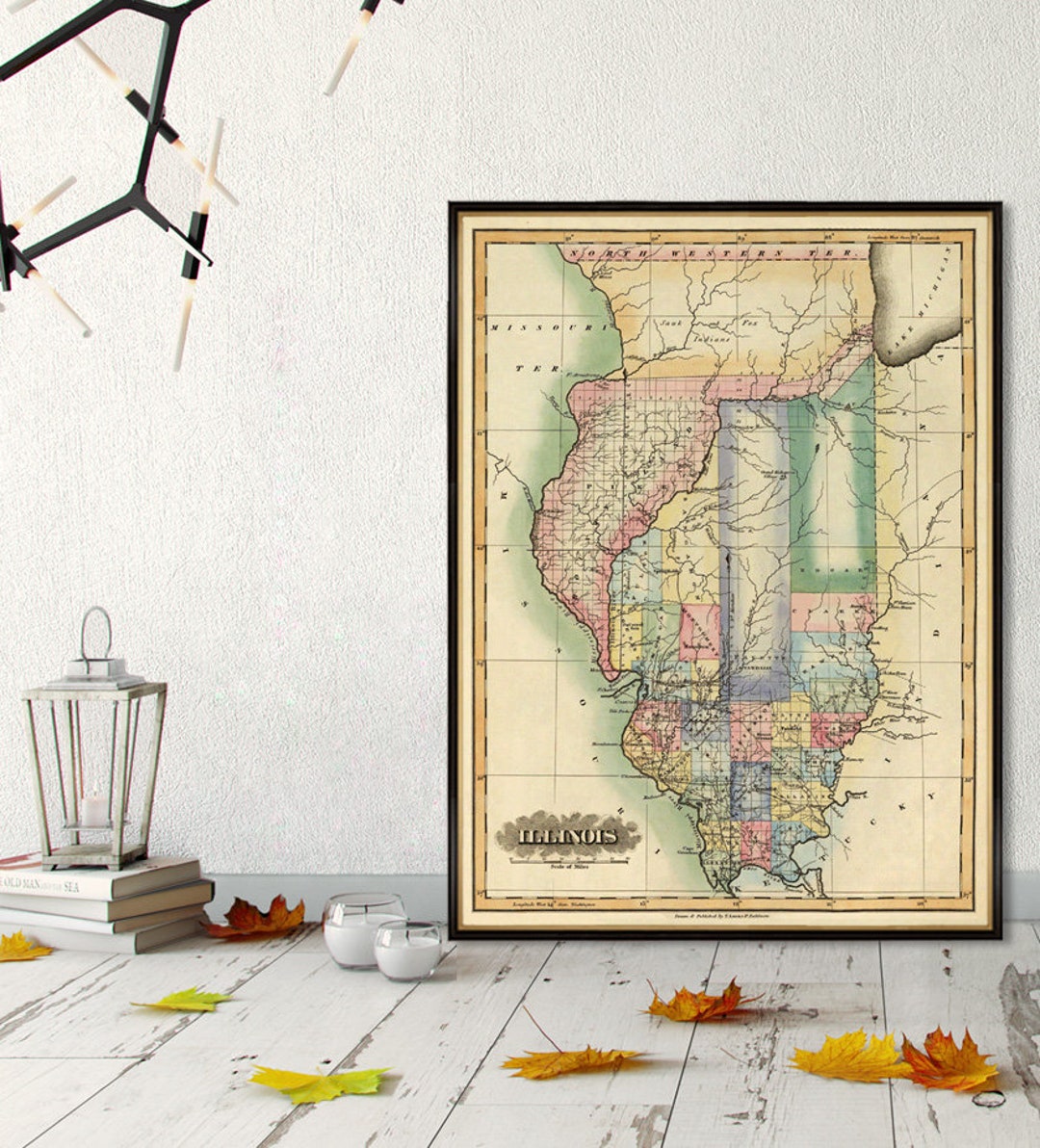 Illinois Map - Antique Map of Illinois - Historic Maps Restored ...