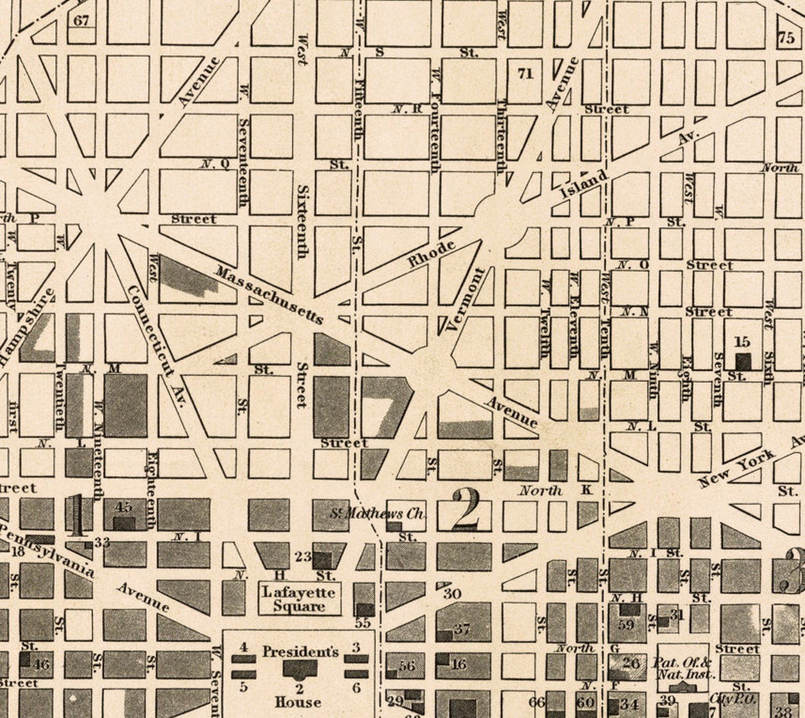 Old Map of Washington DC Historical Map Poster in Sepia - Etsy