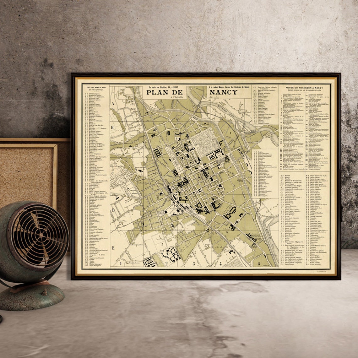 Nancy Map Old Map of Nancy Print Fine Reproduction on - Etsy