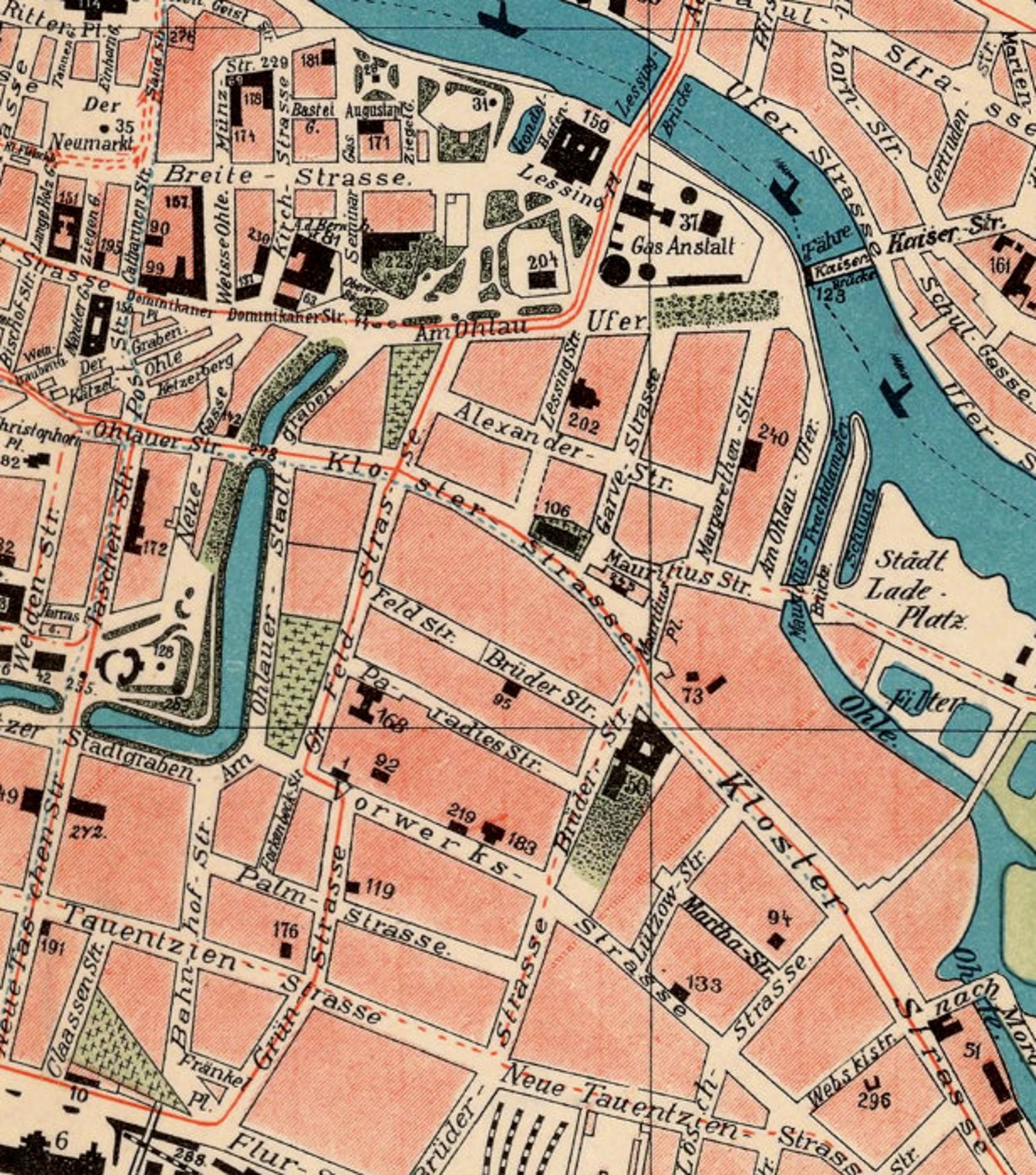 Old Map of Breslau - Wroclaw Map - Fine Print on Paper or Canvas - Etsy