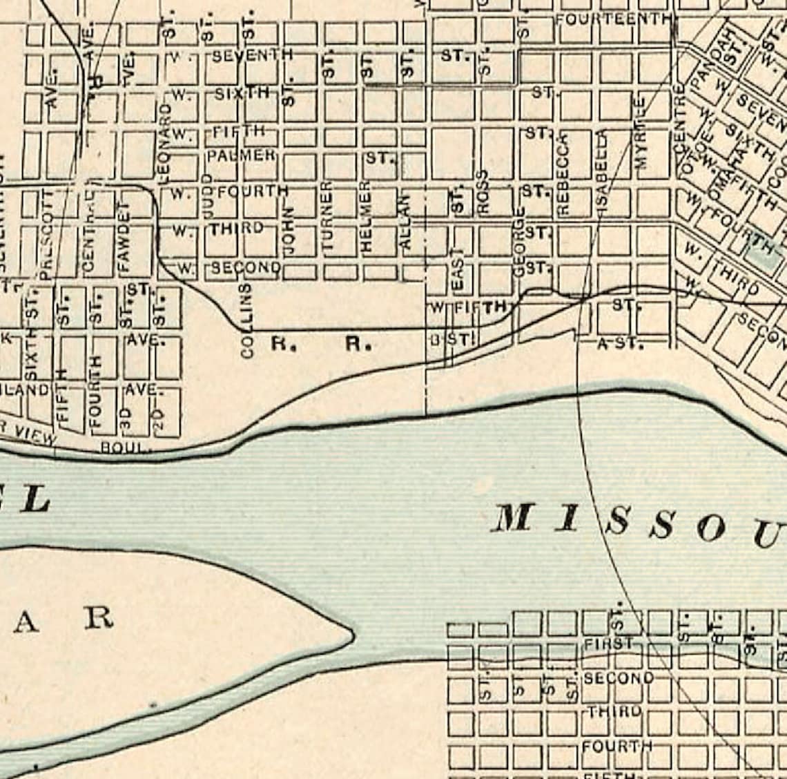 Antique Map Sioux City Map Old Map of Sioux City Iowa - Etsy Canada