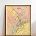 Bangor Map - Vintage Map of Bangor (maine) - Reproduction on Paper or ...