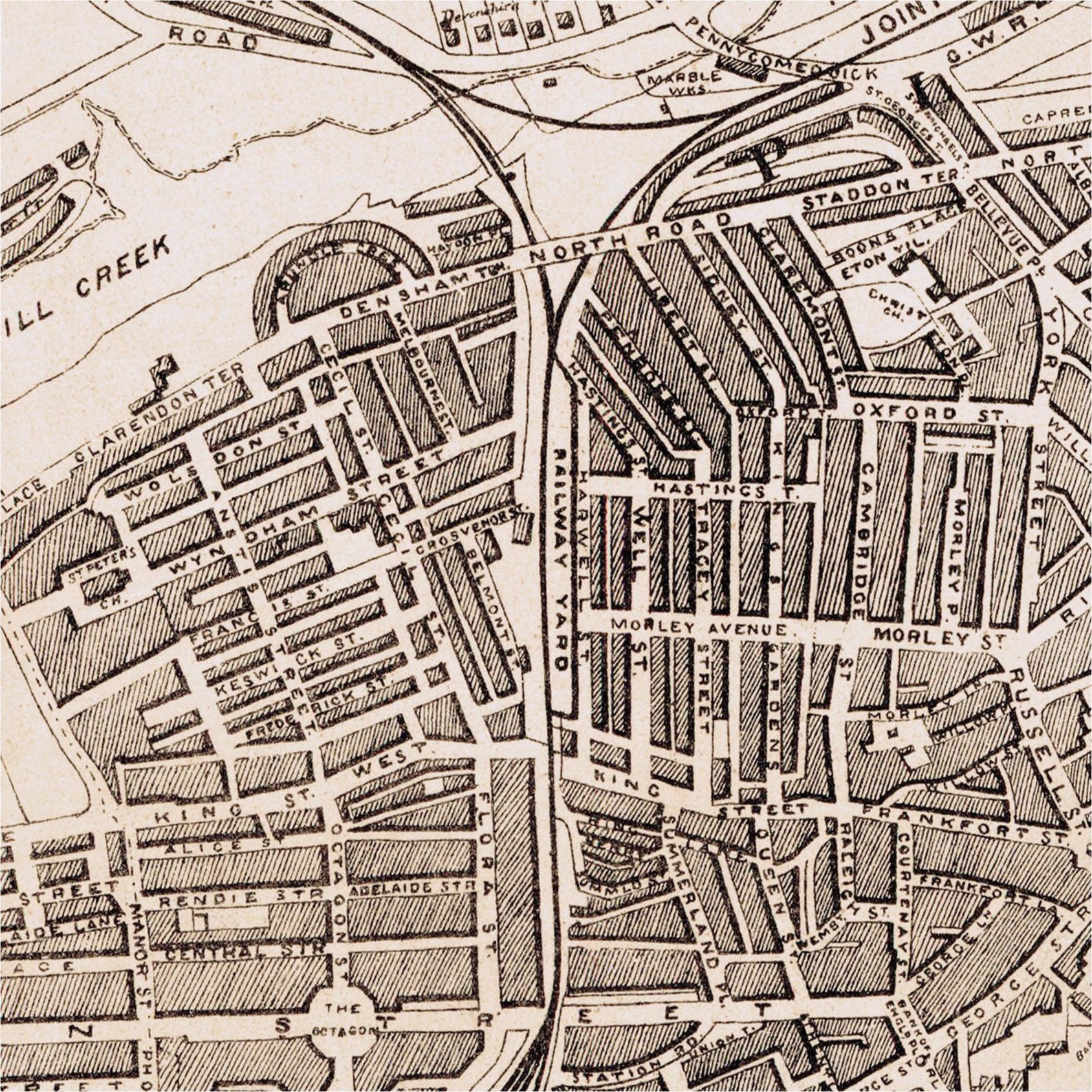 Map of Plymouth, Devonport, Stonehouse, Stoke, Morice Town and Ford ...
