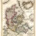 Map of Denmark, Holstein, Mecklenburg - Giclee Archival Print - Old Map ...