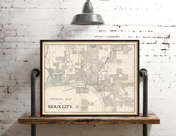 Mapa antiguo Mapa de Sioux City Mapa antiguo de Sioux | Etsy México