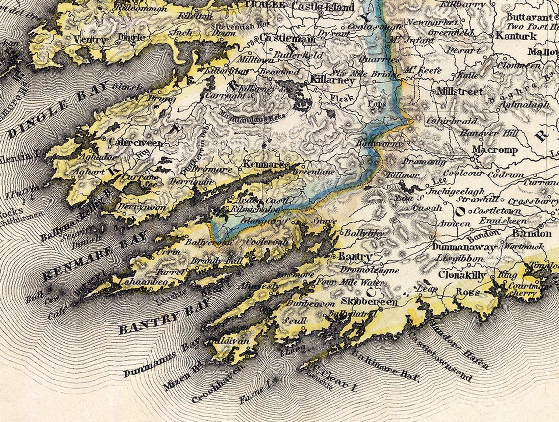 Old Map of Ireland Archival Reproduction Ireland Map | Etsy