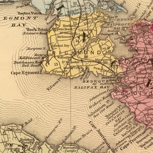 Prince Edward Map - Old Map Archival Print - Antique Map of Prince ...