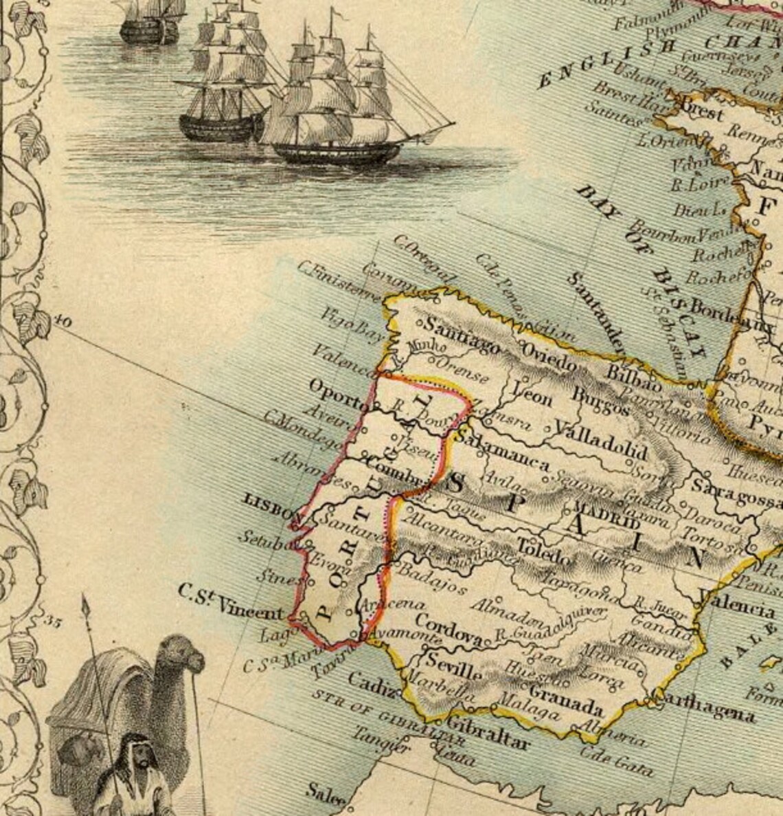 Antique Europe map Old map of Europe archival print on | Etsy