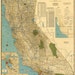 Large Map of California Vintage Map Archival Print, Detailed California ...