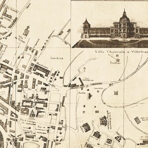 Nice Map - Old Map of Nice - City Map Archival Reproduction on Paper or ...