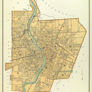 Old Map of Rochester Vintage Map Rochester Map Fine Print - Etsy