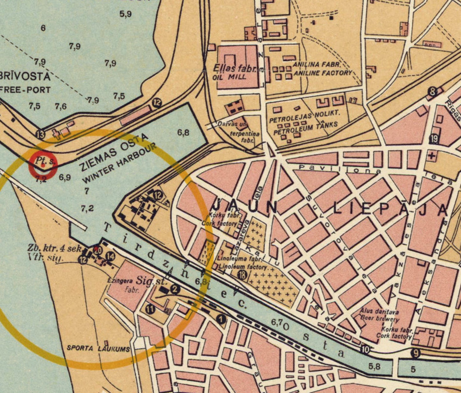 Map of Liepaja Old City Plan Restored Map Fine Print - Etsy