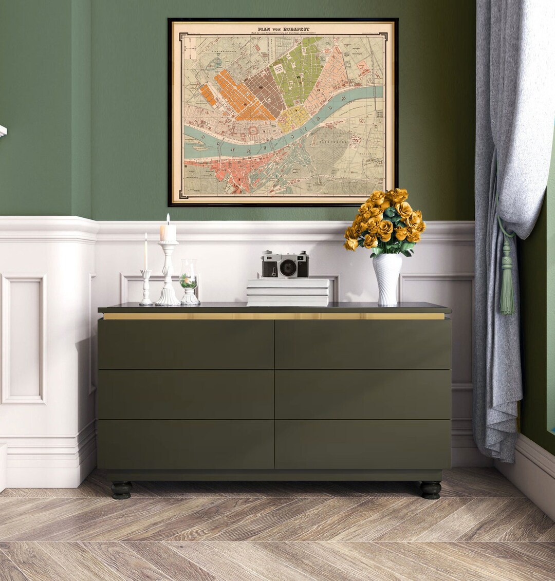 Historical Map of Budapest (hungary), Old City Plan Fine Print, Vintage ...