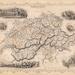 Old Map of Switzerland, Swiss Confederation Historical Map From 1851 ...