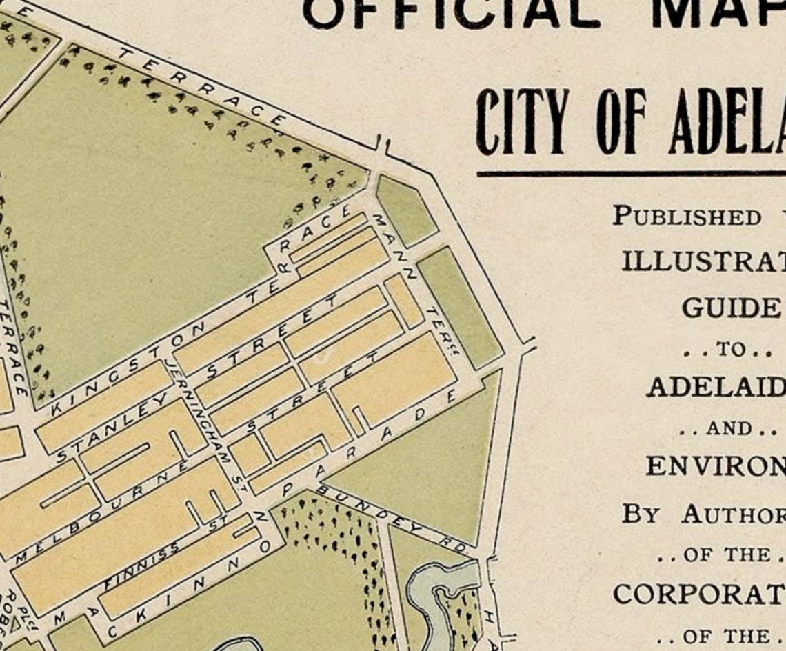 Old Map of Adelaide Archival Print Adelaide Map Restored - Etsy Australia