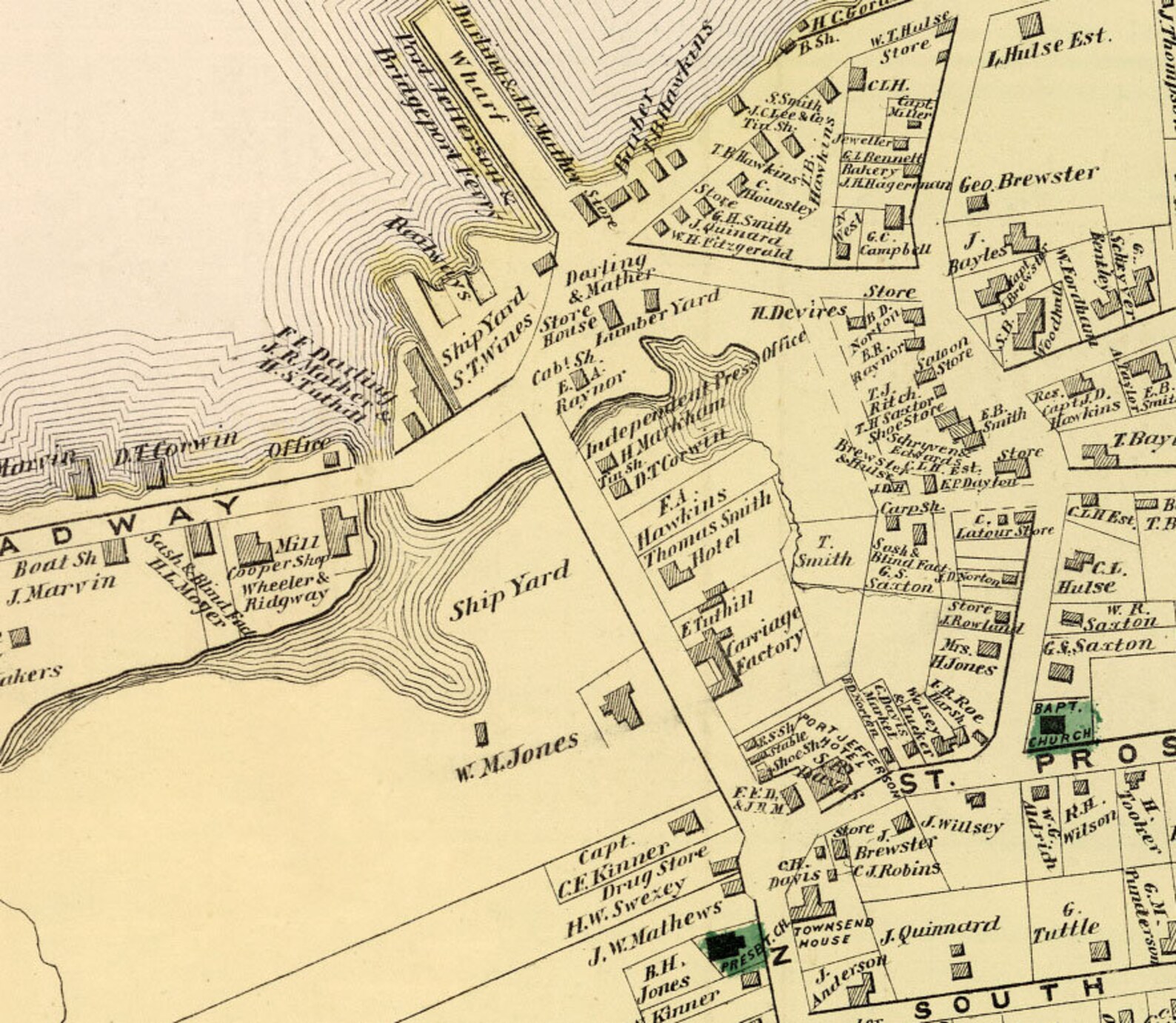 Port Jefferson Map Old Map Restored Maps Old City Map - Etsy New Zealand