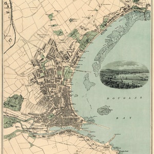 Douglas Map - Old Map of Douglas - Archival Fine Reproduction - Etsy
