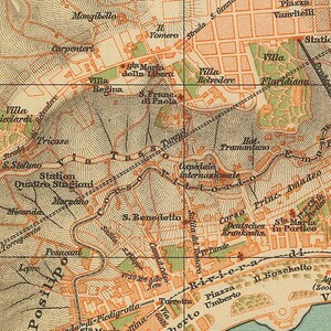 Old City Map of Naples - Napoli Vintage Map, Historical Map Fine Print ...