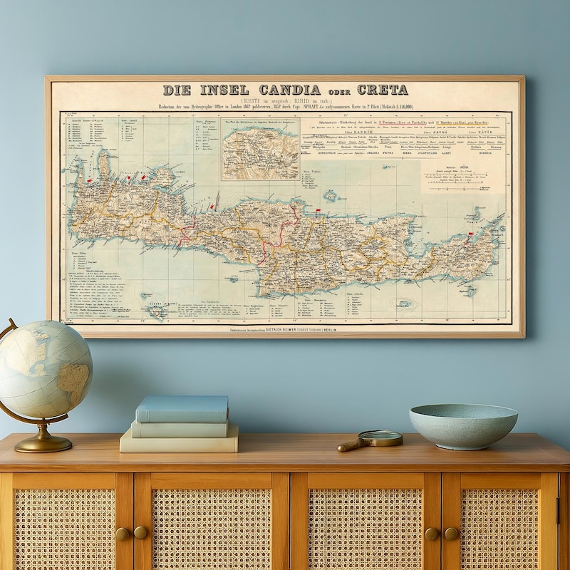 Crete Map Print Gift - 60+ Gift Ideas for 2025
