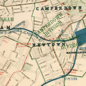 Old Map of Sydney, Historical Map Restored, Vintage City Map, Wonderful ...