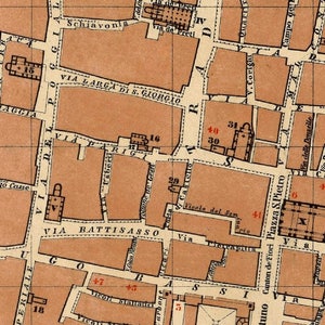 Vintage map of Bologna Bologna map Old map of Bologna | Etsy