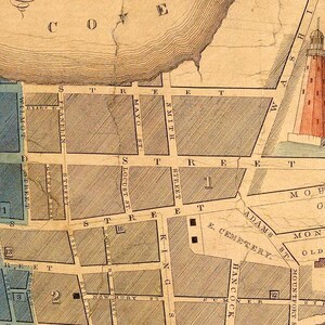 Antique Map of Portland - Restored Historical Map, Large Portland Map ...