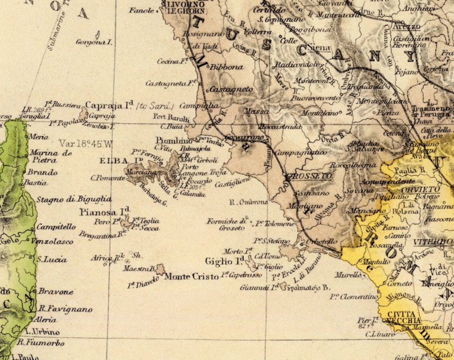 Old Map of Italy Fine Print Historical Map Restored - Etsy