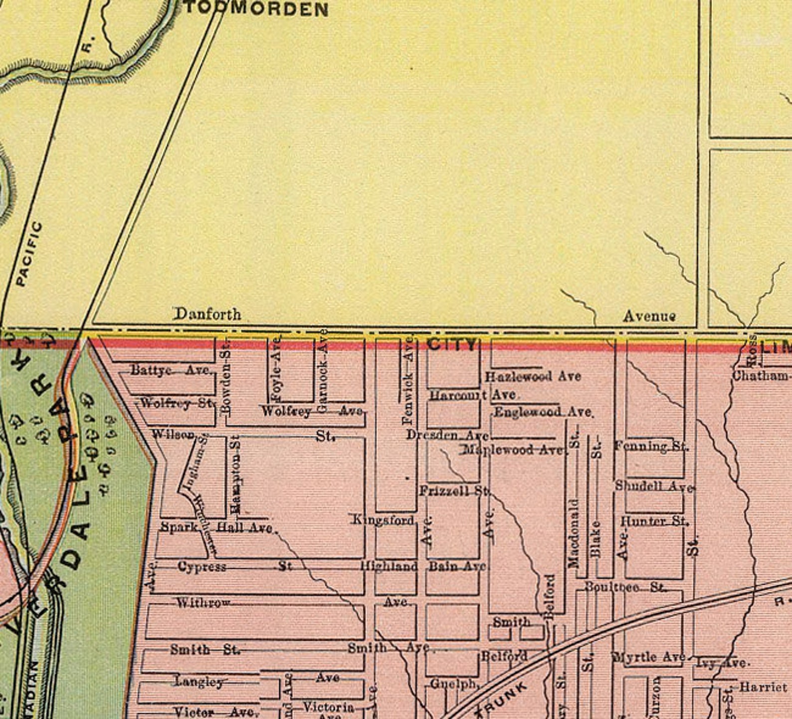 Old map of Toronto City map fine print Wonderful vintage | Etsy