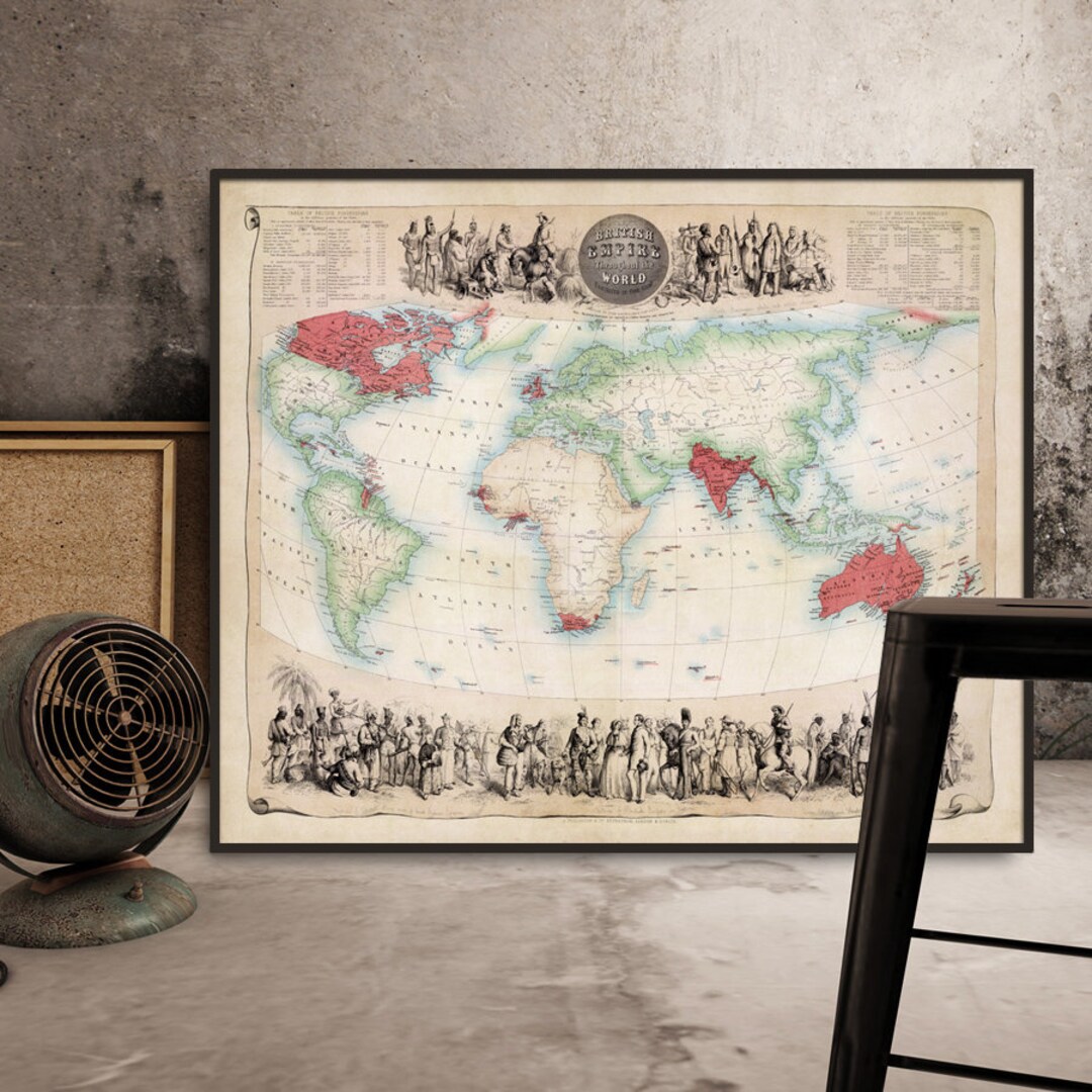 Old Map of the World Map of the World Reproduction Historical Map ...