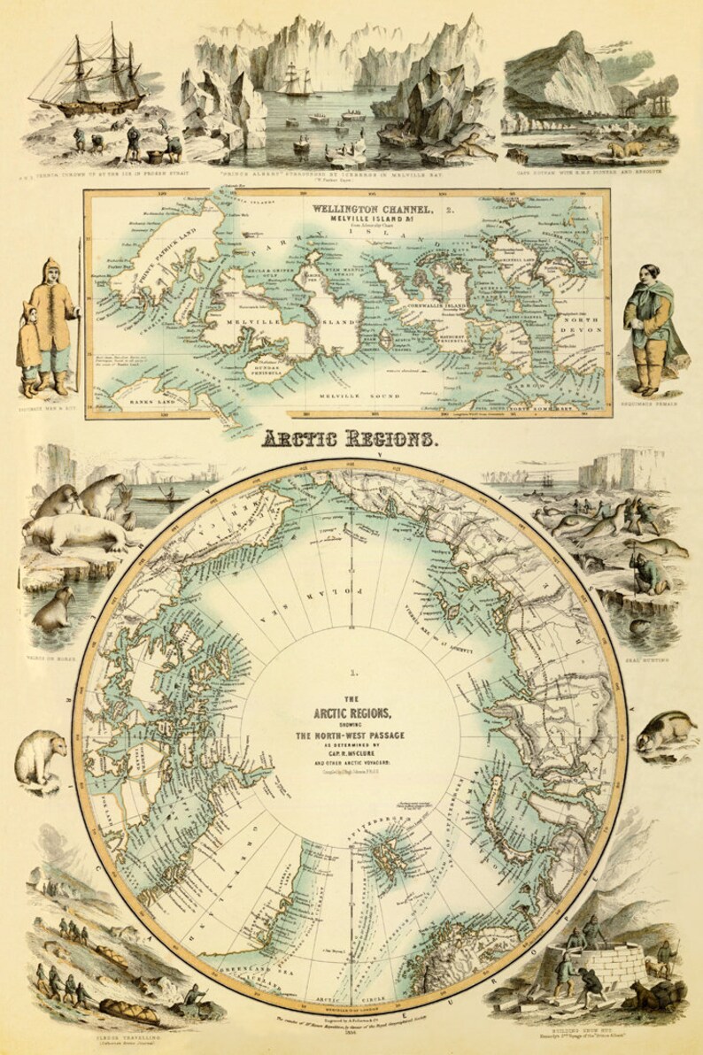 Arctica Map - Marvelous Map of the Arctic Regions - Arctic Map ...