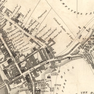 Inverness Map - Vintage Style Map of Inverness - Historical City Plan ...