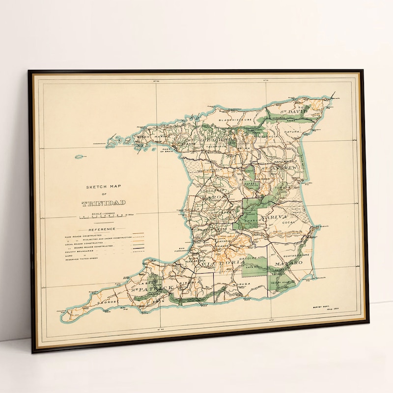 Trinidad Map Posters - Etsy UK