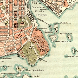 Map of Helsinki | Helsingfors City Plan | Helsingin Kartta | Fine Print ...