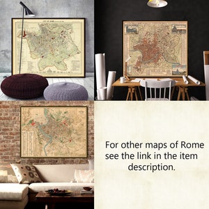 Map of Rome - Old Map of Rome Print - City Maps Prints - Giclee ...