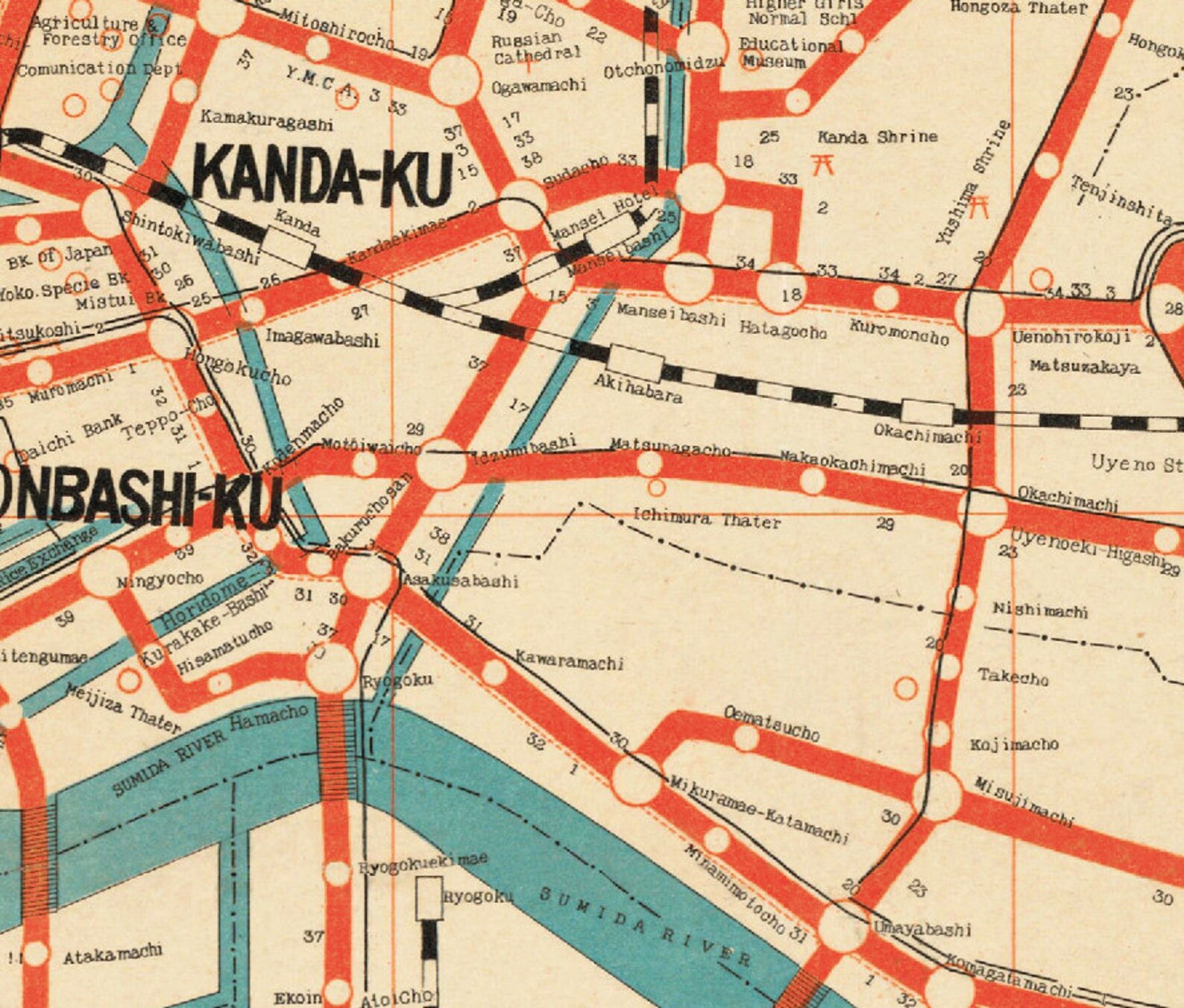 Tokyo Map - Wonderful Map of Tokyo - Wall Map Poster Printed on Coated ...