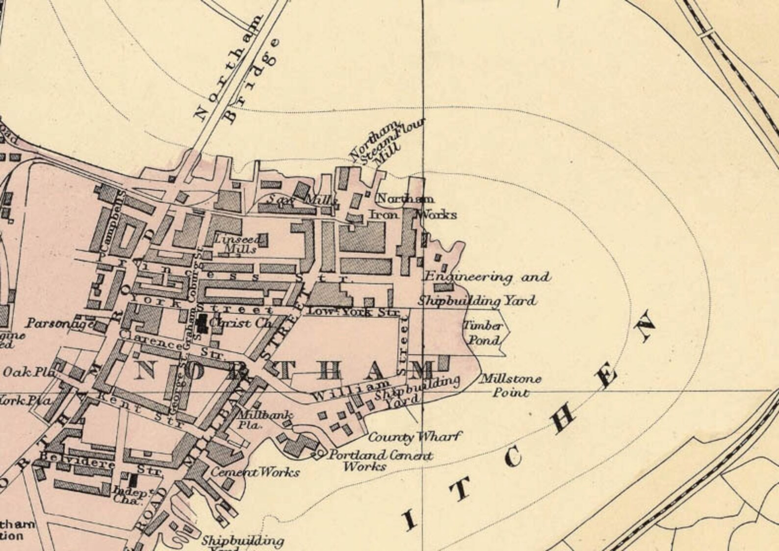 Southampton Map Old City Map Old Maps Archival Prints - Etsy